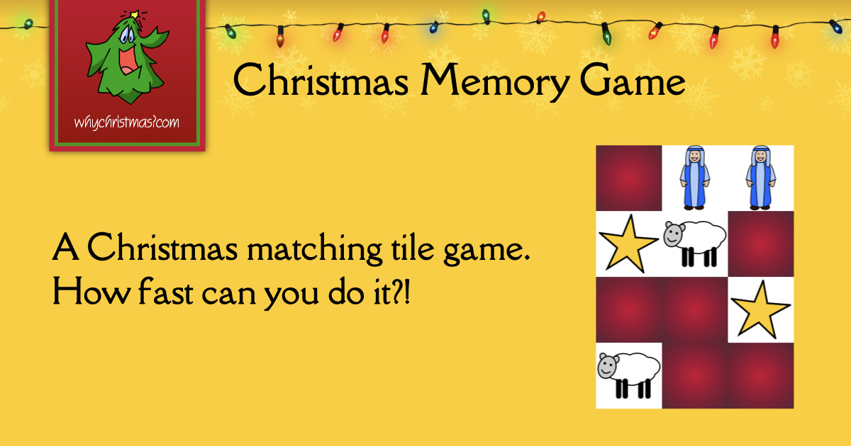 Christmas Memory / Pairs Game - WhyChristmas.com