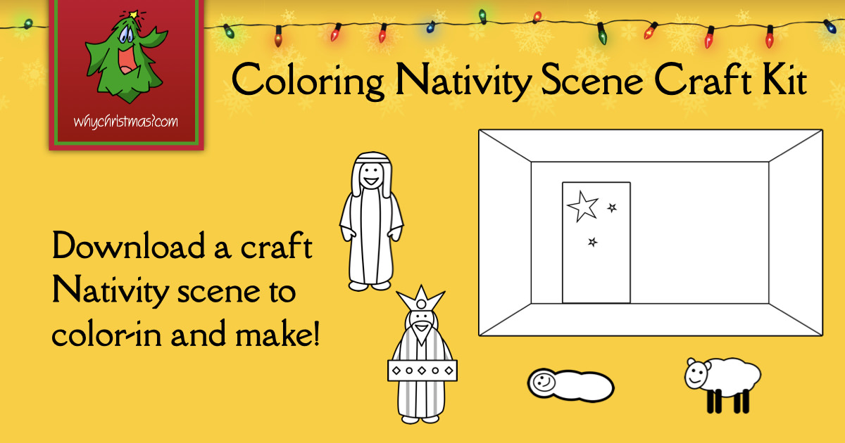 Color-in Nativity Scene Craft Kit - WhyChristmas.com